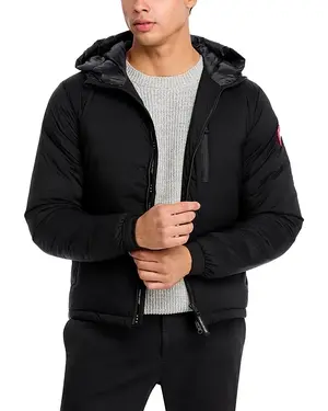 Canada Goose Lodge Packable Hooded Down Jacket - Black
