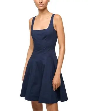 Staud Wells Mini Dress Navy