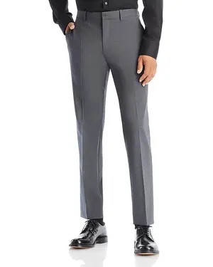 Theory Mayer Wool Tailored Slim Fit Suit Pants - Medium Charcoal