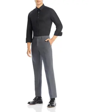 Theory Mayer Wool Tailored Slim Fit Suit Pants - Medium Charcoal