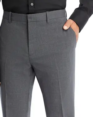 Theory Mayer Wool Tailored Slim Fit Suit Pants - Medium Charcoal