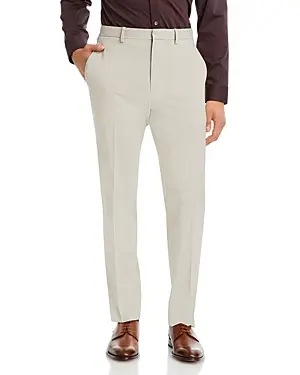 Theory Mayer Wool Tailored Slim Fit Suit Pants Sand Melange