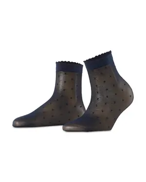 Falke Sheer Dot Ankle Socks - Marine