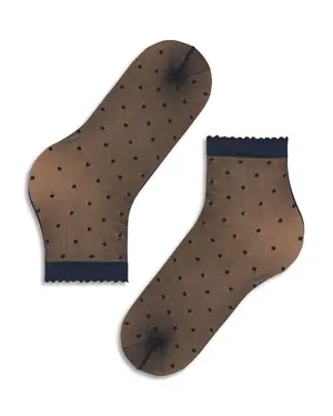 Falke Sheer Dot Ankle Socks - Marine