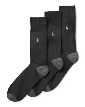 Ralph Lauren 3-pack Crew Socks - Black