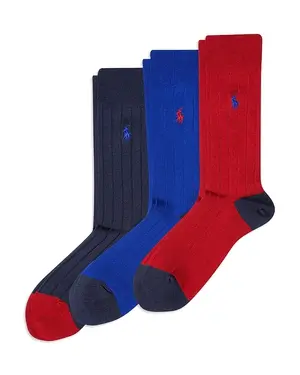 Polo Ralph Lauren Polo Ralph Lauren 3-Pack Crew Socks Red