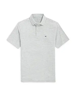 Vineyard Vines Bradley Striped Sankaty Polo Shirt A821 White