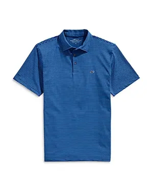 Vineyard Vines Bradley Striped Sankaty Polo Shirt Moonshine Ocean Breeze