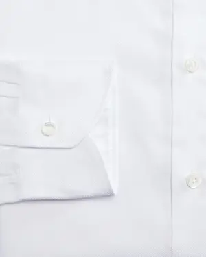 Canali Solid Regular Fit Dress Shirt - White