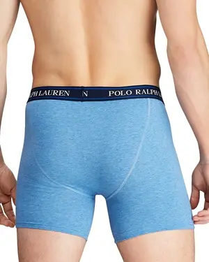 Polo Ralph Lauren Stretch Cotton Boxer Briefs Pack Of 3 - Blue