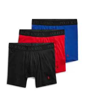 Polo Ralph Lauren Modal Boxer Briefs Pack Of 3 - Red/blue/black