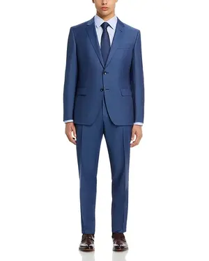 Hugo Boss Huge/genius Wool Twill Slim Fit Suit - Blue