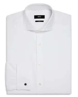 BOSS Solid Slim Fit Dress Shirt