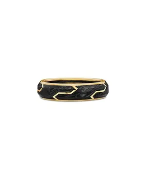 David Yurman Forged Carbon Band Ring - Black/gold