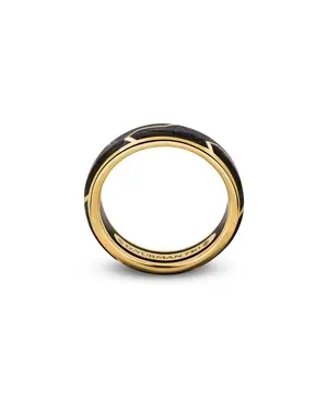 David Yurman Forged Carbon Band Ring - Black/gold