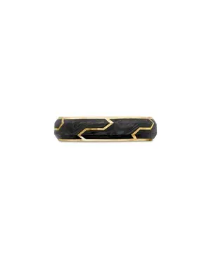 David Yurman Forged Carbon Band Ring - Black/gold
