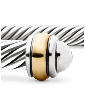 David Yurman Cable Classics Bracelet With 18k Gold - Silver