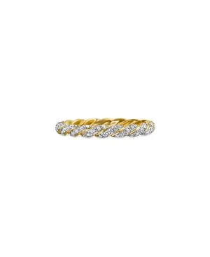 David Yurman David Yurman Paveflex Ring In 18K Gold With Diamonds White/gold