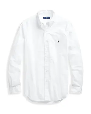 Polo Ralph Lauren Classic Fit Long Sleeve Cotton Oxford Button Down Shirt - White