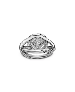 David Yurman Infinity Ring With Diamonds - Silver
