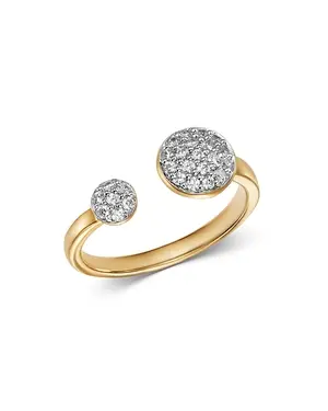 Bloomingdale'S Pave Diamond Open Ring In 14k Yellow Gold - White/gold