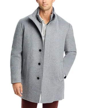 Cardinal Of Canada Mont Royal Wool & Cashmere Car Coat - Ligth Grey