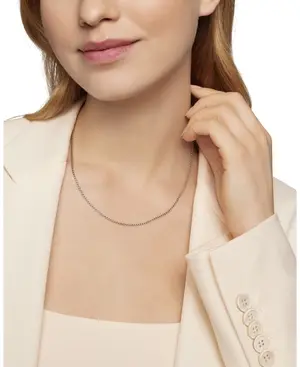 David Yurman Box Chain Necklace With Gold Accent - Silver/gold