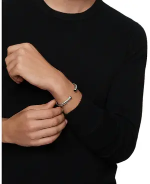 David Yurman Cable Classic Cuff Bracelet - Black Onyx