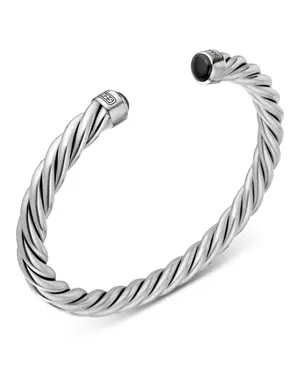 David Yurman Cable Classic Cuff Bracelet - Black Onyx