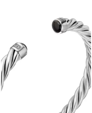 David Yurman Cable Classic Cuff Bracelet - Black Onyx
