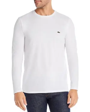 Lacoste Long-sleeve Pima Cotton Tee - White