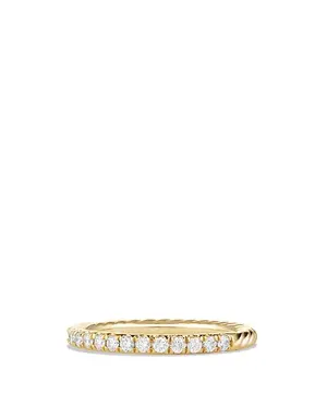 David Yurman David Yurman 18k Yellow Gold Diamond Cable Ring White/gold