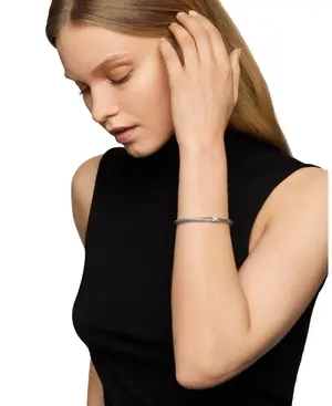 David Yurman X Bracelet With Diamonds - Silver