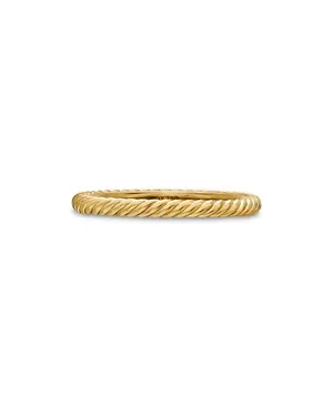 David Yurman Cable Classics Band Ring In 18k - Gold