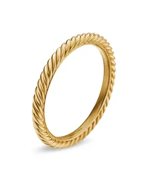 David Yurman Cable Classics Band Ring In 18k - Gold
