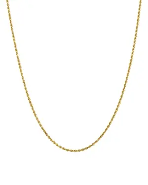 Bloomingdale'S 14k Yellow 2mm Diamond Cut Rope Chain Necklace - Gold