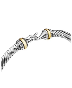 David Yurman Buckle Classic Cable Bracelet - Gold/silver