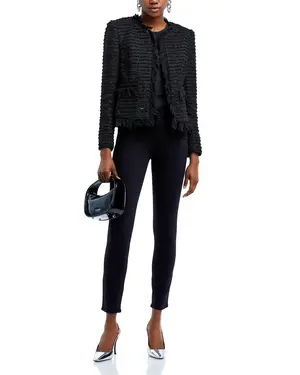 Paige Hoxton High-rise Ankle Skinny Jeans - Black Shadow