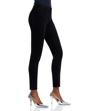 Paige Hoxton High-rise Ankle Skinny Jeans - Black Shadow