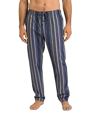 Hanro Night And Day Woven Lounge Pants Everblue Stripe