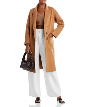 ANINE BING Dylan Wool & Cashmere Trench Coat - Brown