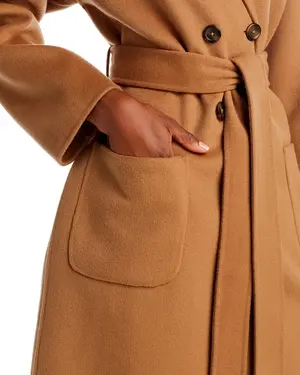 ANINE BING Dylan Wool & Cashmere Trench Coat - Brown