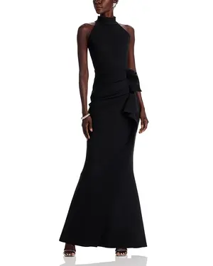 Chiara Boni La Petite Robe Gudrum Sleeveless Mermaid Gown - Black