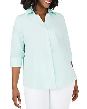 Foxcroft Taylor Blouse Creme De Mint