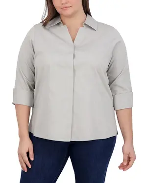 Foxcroft Taylor Blouse Silver