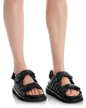 Kurt Geiger Orson Slingback Sandals - Black Leather