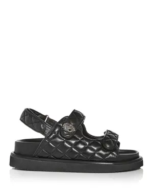 Kurt Geiger Orson Slingback Sandals - Black Leather
