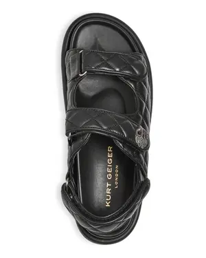 Kurt Geiger Orson Slingback Sandals - Black Leather