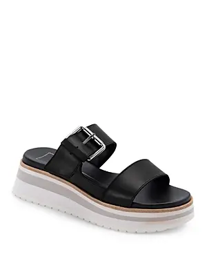 Dolce Vita Macen Slip On Leather Platform Sandals