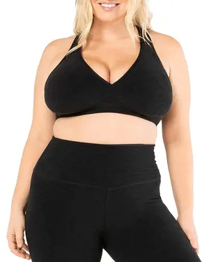 Beyond Yoga Space Dyed Lift Your Spirits Bopo Bra - Darkest Night
